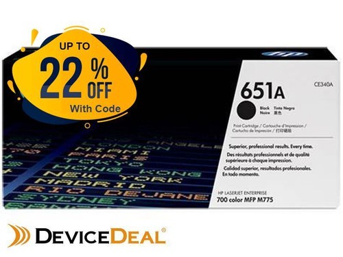 HP CE340A 651A Black Original LaserJet Toner Cartridge | eBay