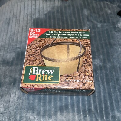 Brew Rite 8-12 Cup Reusable Coffee Maker Filter Basket - NEW (H) | eBay
