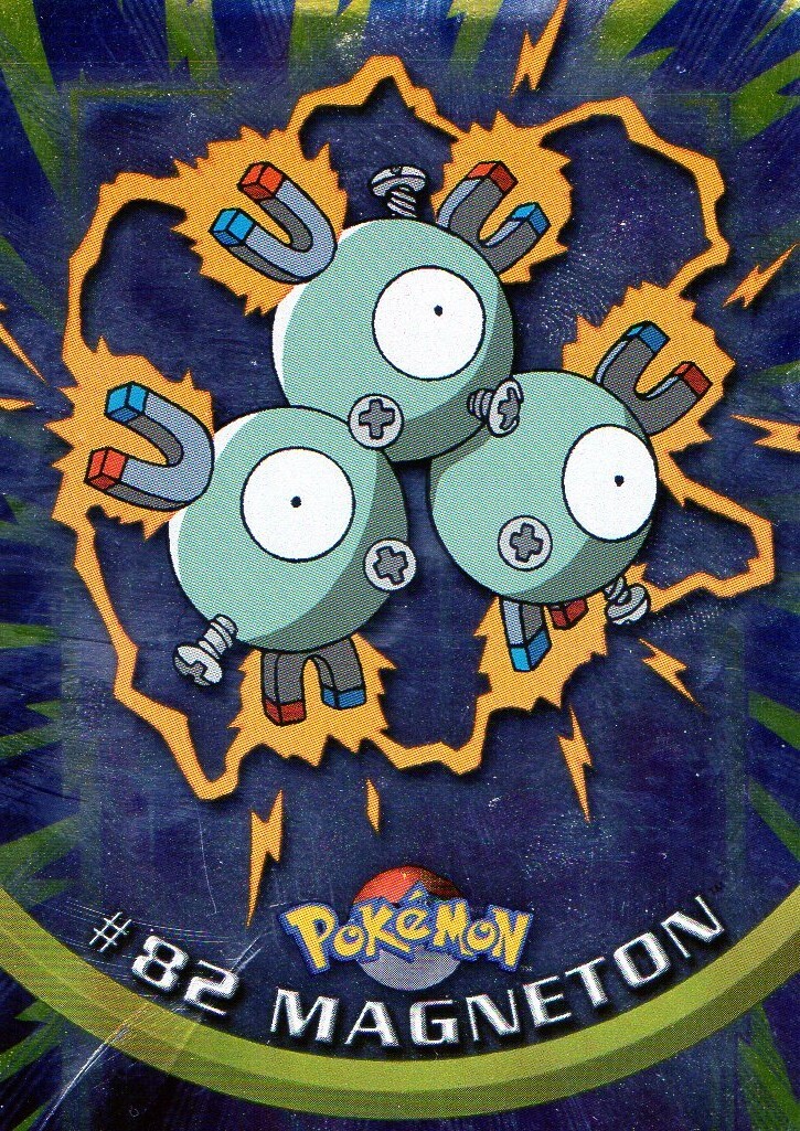 Pokemon Magneton Card Silver Foil Blue label Series 2 Topps | eBay UK