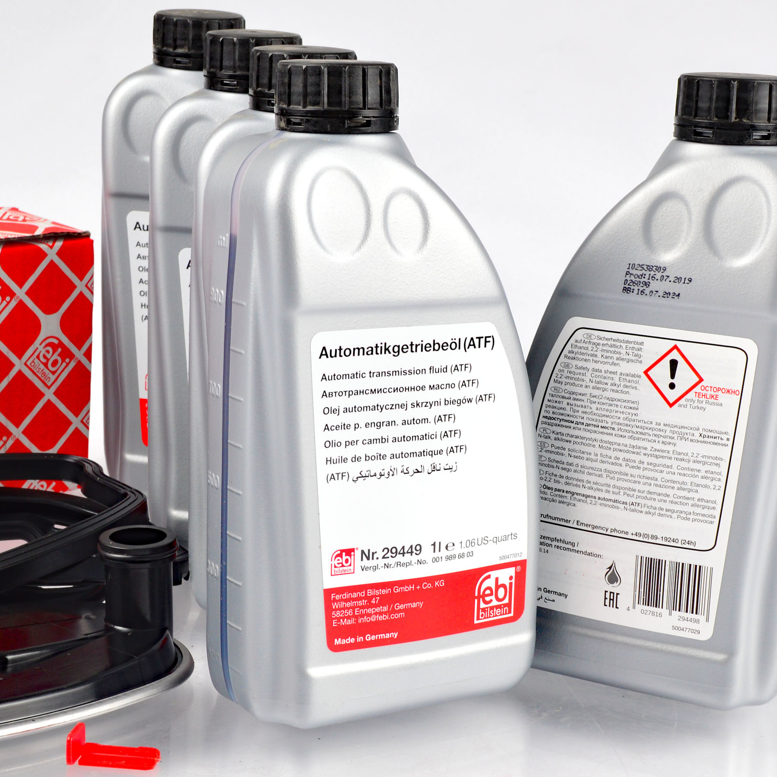 FEBI 10098 Hydraulikfiltersatz + 5x 1L Öl für Mercedes ...