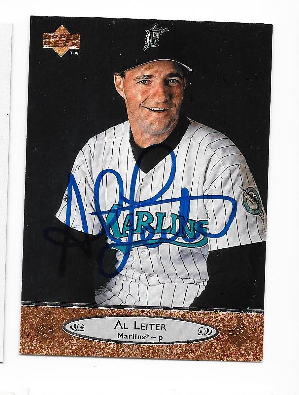 AL LEITER 1996 UPPER DECK AUTOGRAPHED SIGNED # 339 MARLINS | eBay