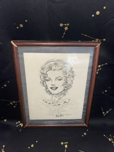 Rare Marilyn Monroe Framed Gary Adelman Sketch 8.5”x11” | eBay
