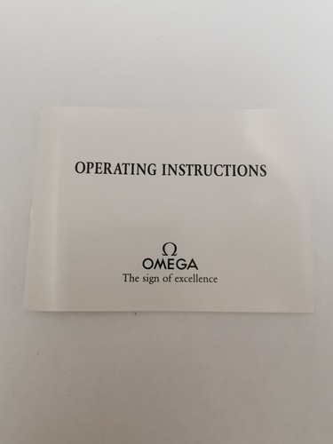 Omega Operating Instructions Cal. 861/2 03008610 Speedmaster | eBay
