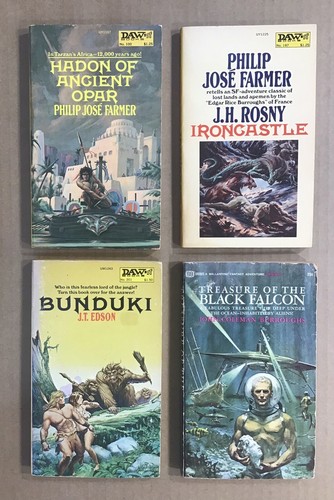 4 Edgar Rice Burroughs Related Pbs ~ Black Falcon Bunduki Hadon ...
