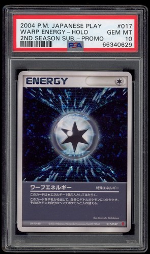 PSA 10 Gem Mint Warp Energy Holo 017/PLAY Club Promo Japanese Pokemon ...