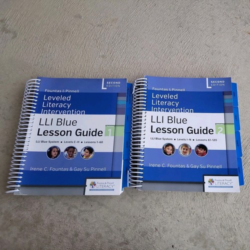 Fountas & Pinnell LLI Blue System Teacher Guides Vol 1 & 2 Leveled ...
