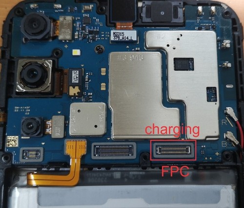 Samsung A14 SM-A145P A145R Charging FPC Connector On Main Board 40 pins ...