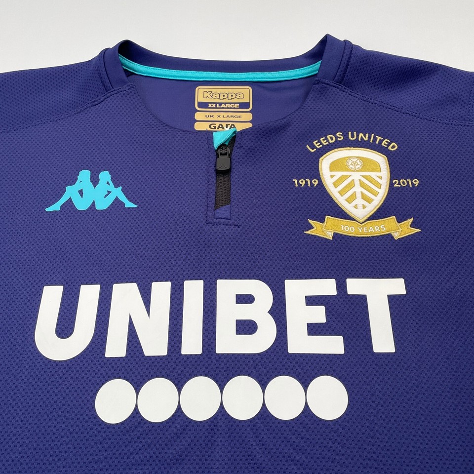Leeds United 2019-2020 Kappa Centenary 1/4 Zip Training Top Jacket size ...