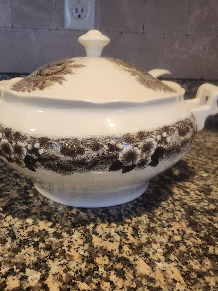 3 pc Thanksgiving Churchill Myott Turkey Soup Tureen w/ Ladle | eBay