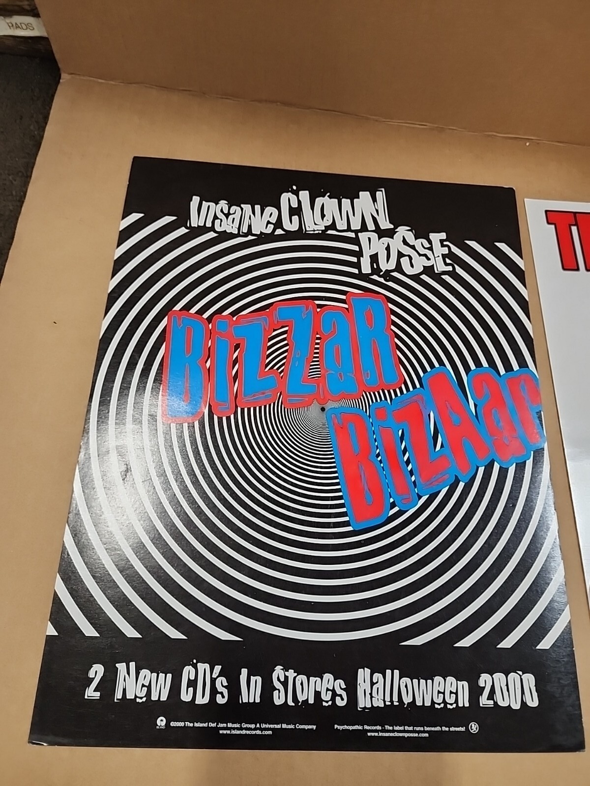 Insane Clown Posse Twiztid Bizzar Bizaar Flat Flyer 8.5x11 ICP ...