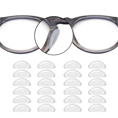 12 Pairs Silicone Adhesive Nose Pads Anti Slip Eyeglasses Stick On Nose ...