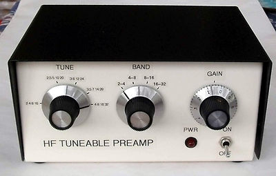 Preamp, HF Tuneable Receive, 1.8-30MHz, 0-16dB gain. Made in Dorset UK ...