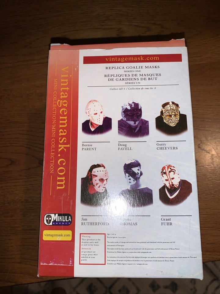VINTAGE MASK.COM Bernie Parent Replica Goalie mini Mask Series One NEW ...
