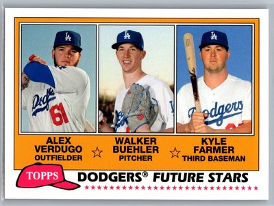 2018 Topps Archives Alex Verdugo Walker Buehler Kyle Farmer #FS-LAD ...