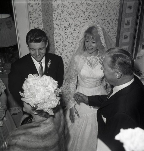 1961 DAVID NELSON & JUNE BLAIR Wedding Original 2-1/4" Photo Negative ...