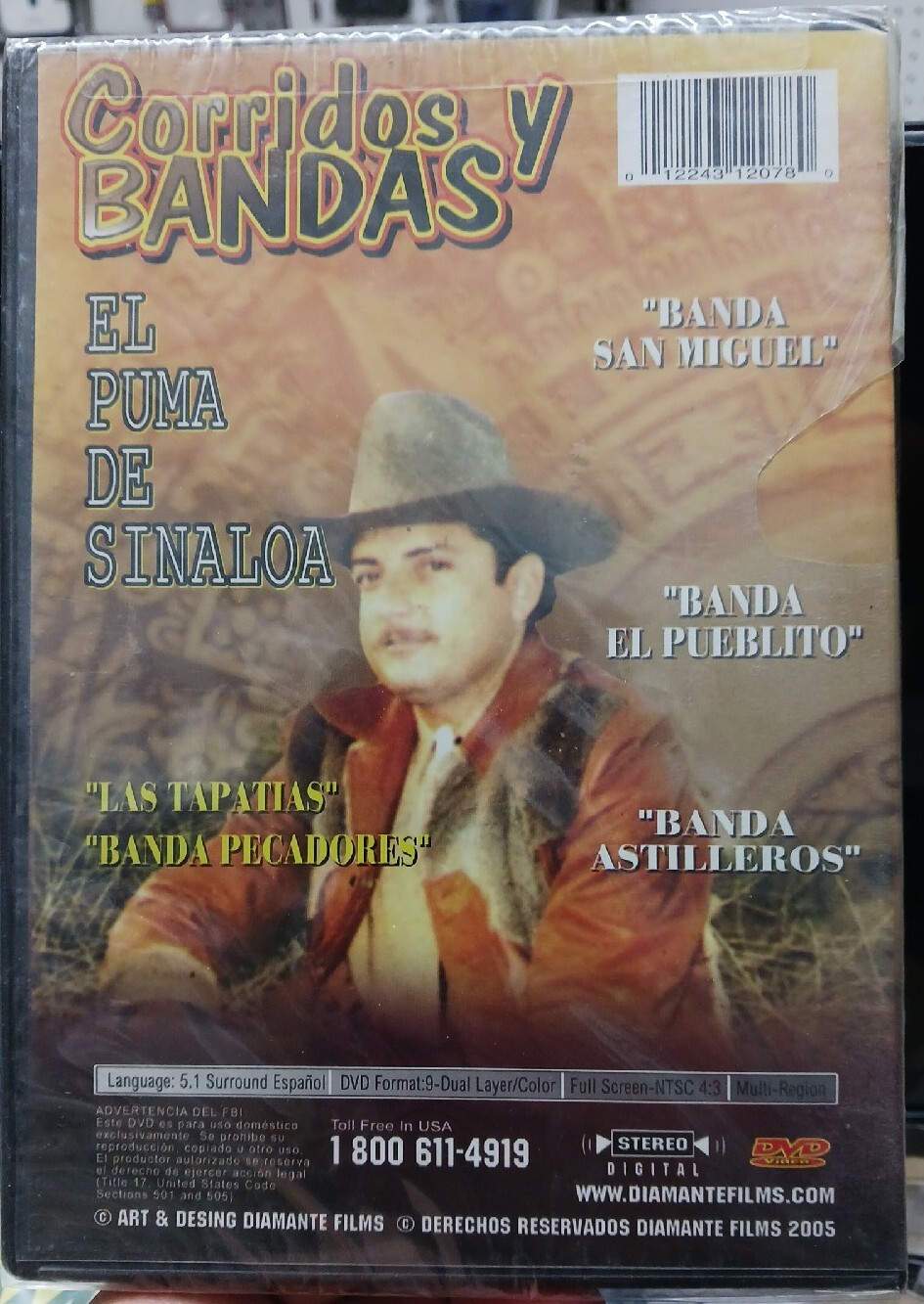El Puma De Sinaloa - Corridos Y Bandas [Brand New Sealed DVD] | eBay