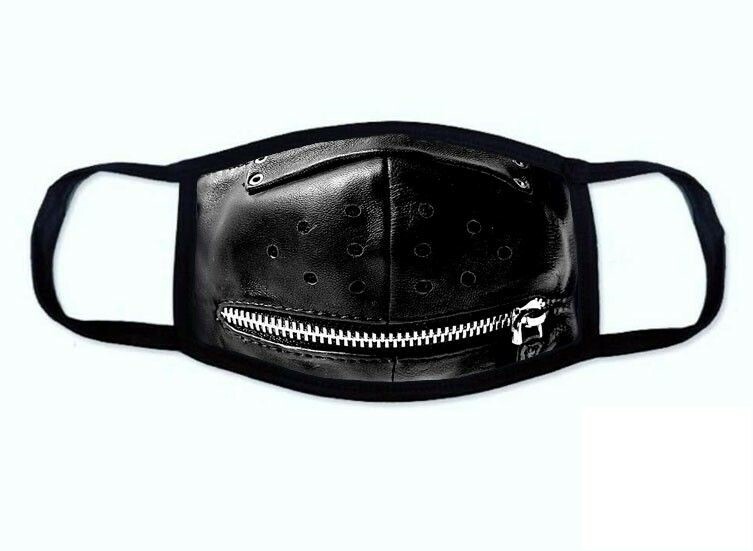 FACE MASK Gimp Zipper Mouth COSTUME Halloween Washable | eBay
