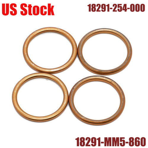 4X Muffler Gaskets 18291-254-000 For Honda CB700/900/1000/1100 18291 ...