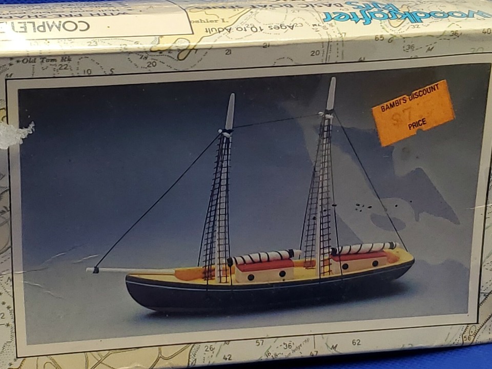 Woodkrafter Authentic Schooner Boat Model Kit - Sealed | eBay