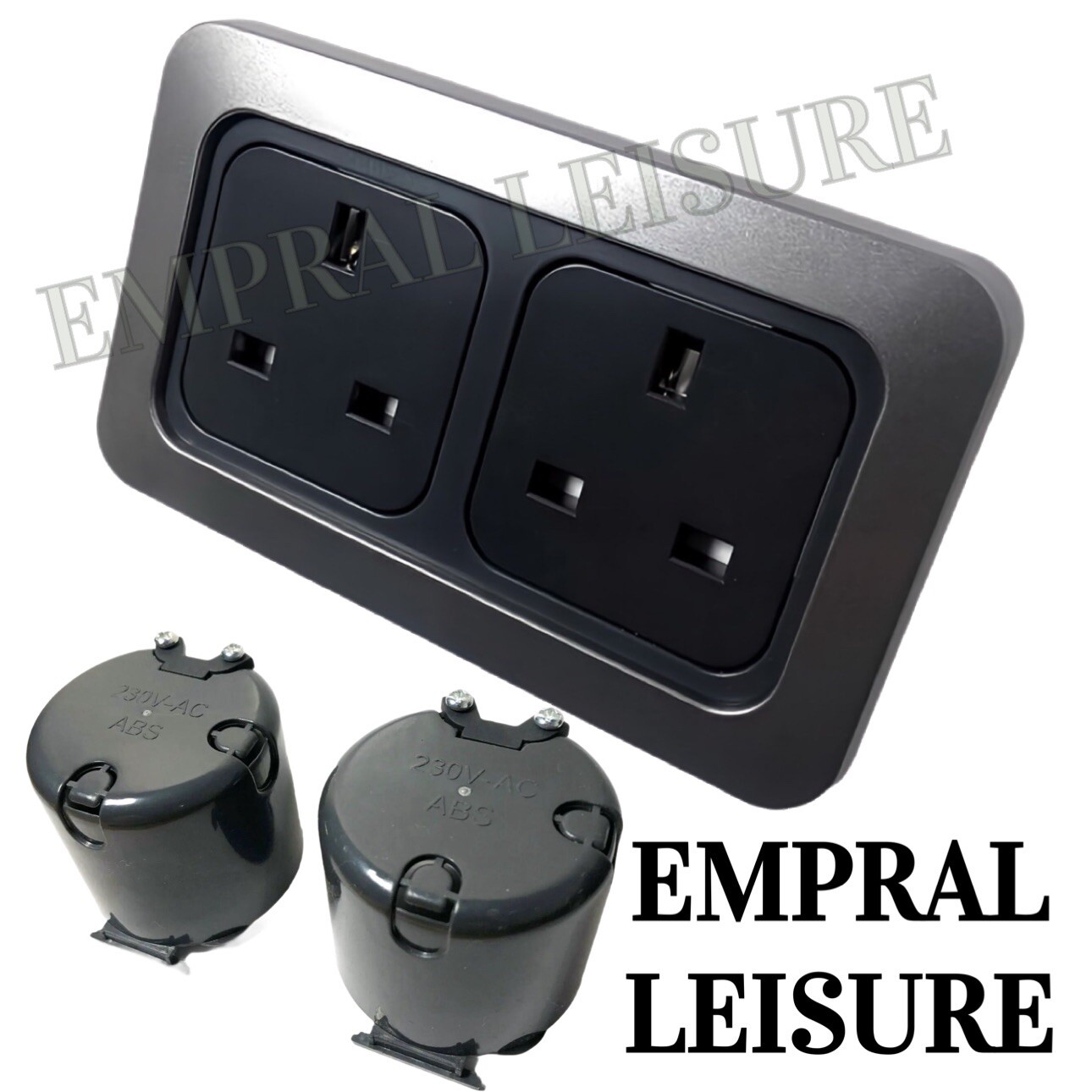 Campervan CBE C-Line 240v 13A Double Socket For Caravan Motorhome 3 Pin ...