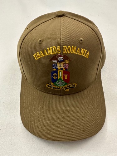 USAAMDS ROMANIA Logo The Corps Beige Baseball Cap Hat One Size | eBay