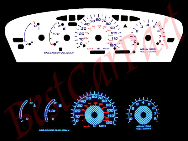 95-99 Neon MT w/Tach BLUE INDIGLO GLOW WHITE GAUGES | eBay