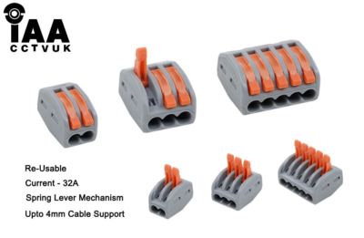 Spring Lever Push Fit Reusable Cable 2 3 5 Ways Wire Connector For Wago ...