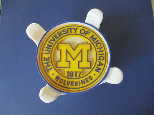 VTG 1975 University of Michigan Wolverines 7 Coaster Set Holder Insert ...
