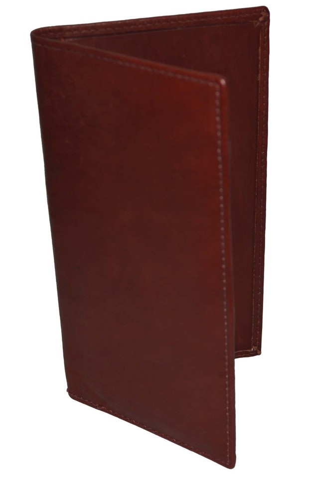 Leatherboss Genuine Leather Hand Crafted Checkbook Cover Top tear n ...