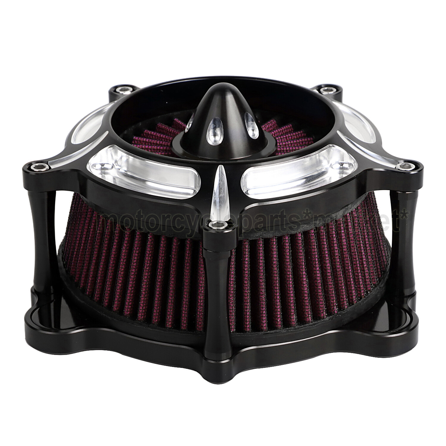 Turbine Air Cleaner Red Intake Filter Kit For Harley Electra Road Glide ...