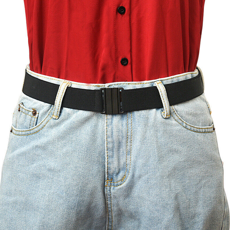 Stretch Elastic Adjustable Waist Belt for Jeans Pants No Bulge Hassle ...
