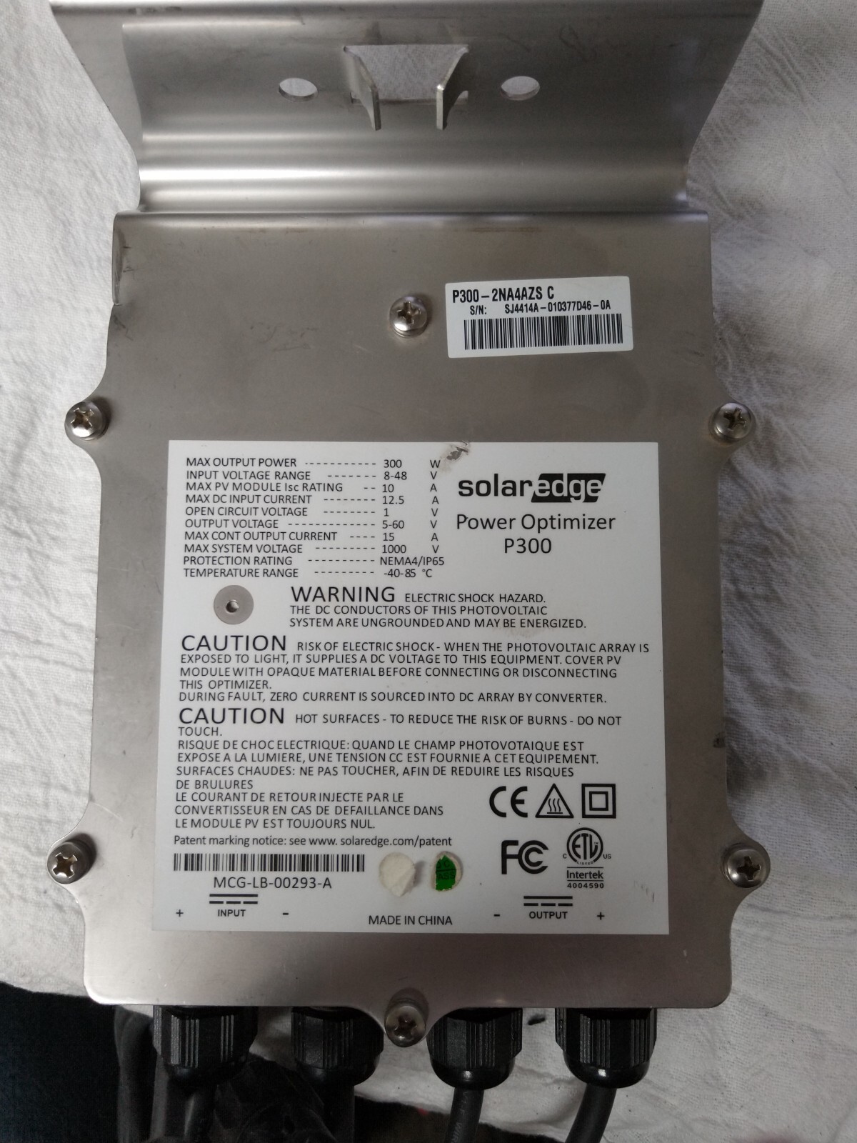 Solaredge P300 Solar Panel DC Power Optimizer Module 300w for sale ...