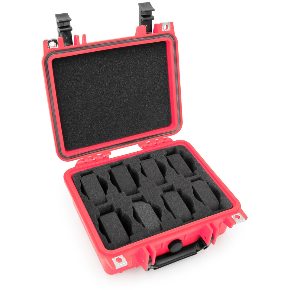 Watch Box Display Case Fits 8 Watches in Custom Foam, Waterproof Watch ...