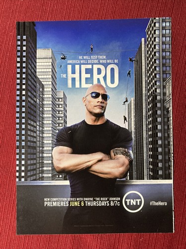 Dwayne The Rock Johnson The Hero TNT TV Show 2013 Print Ad - Great To Frame! | eBay