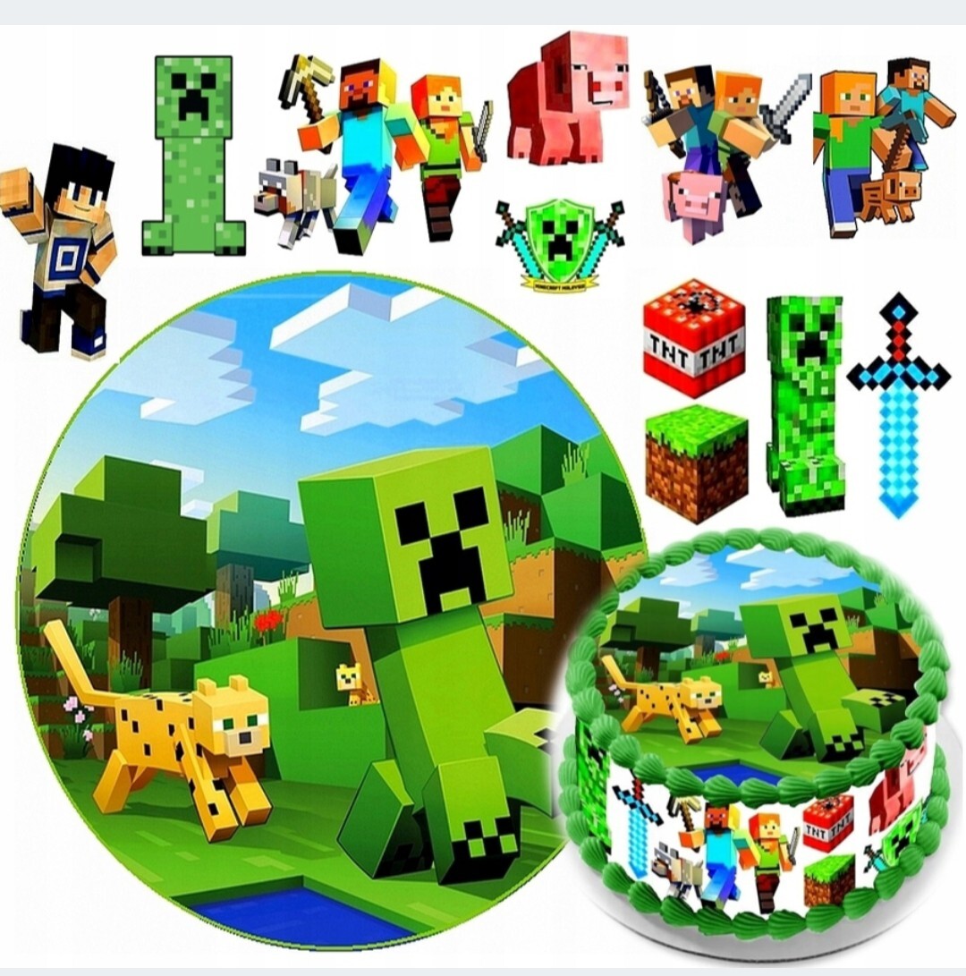 Minecraft Cake Toy Toppers