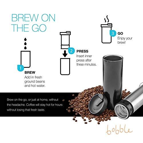 French Coffee Presse On-The-Go use Quick Brew Slim Design Triple Wall ...