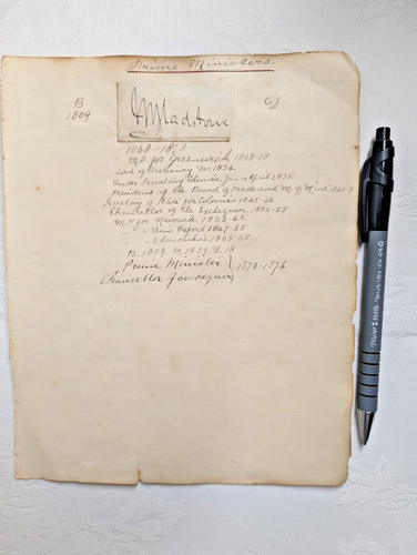 William Gladstone, British Prime Minister, Signature | eBay