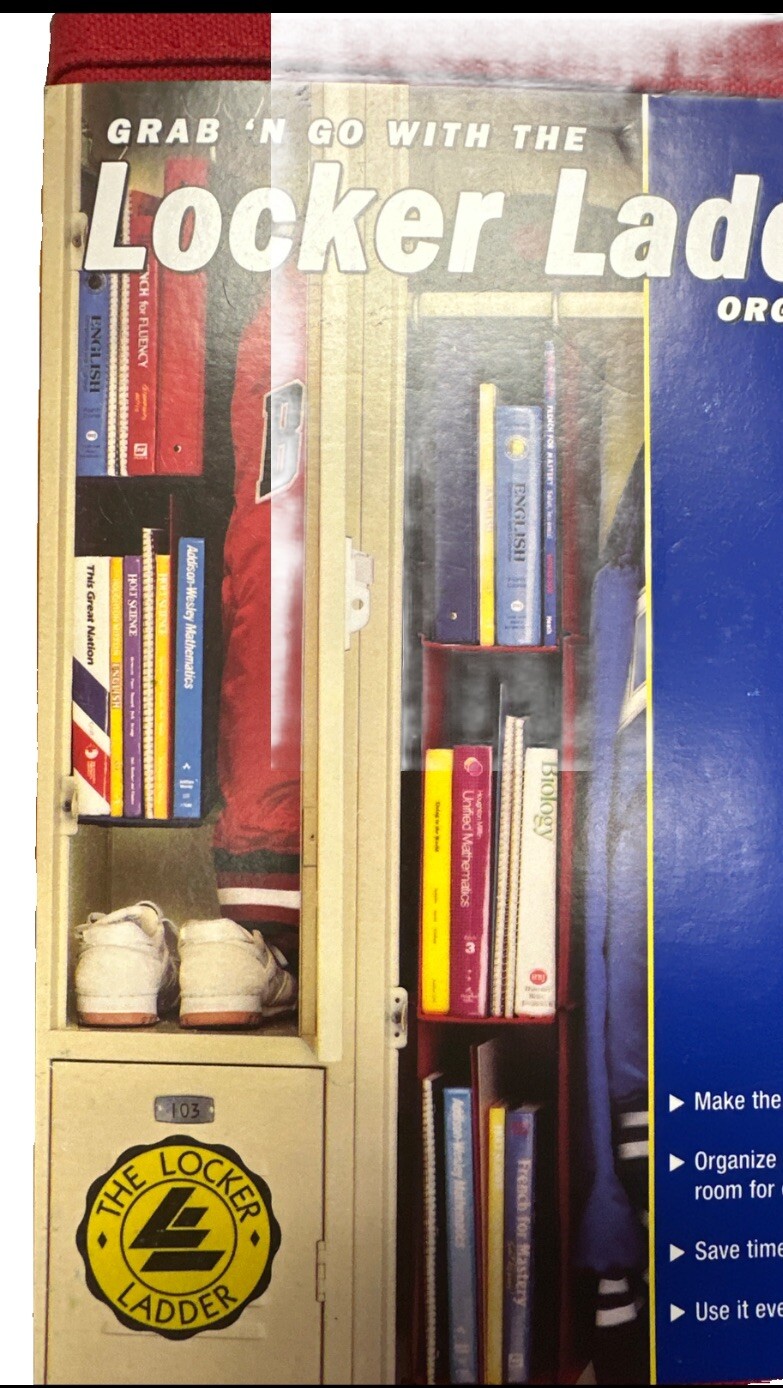 Locker Ladder Organizer Hanging Shelves Sewn and Assembled in USA Blue ...