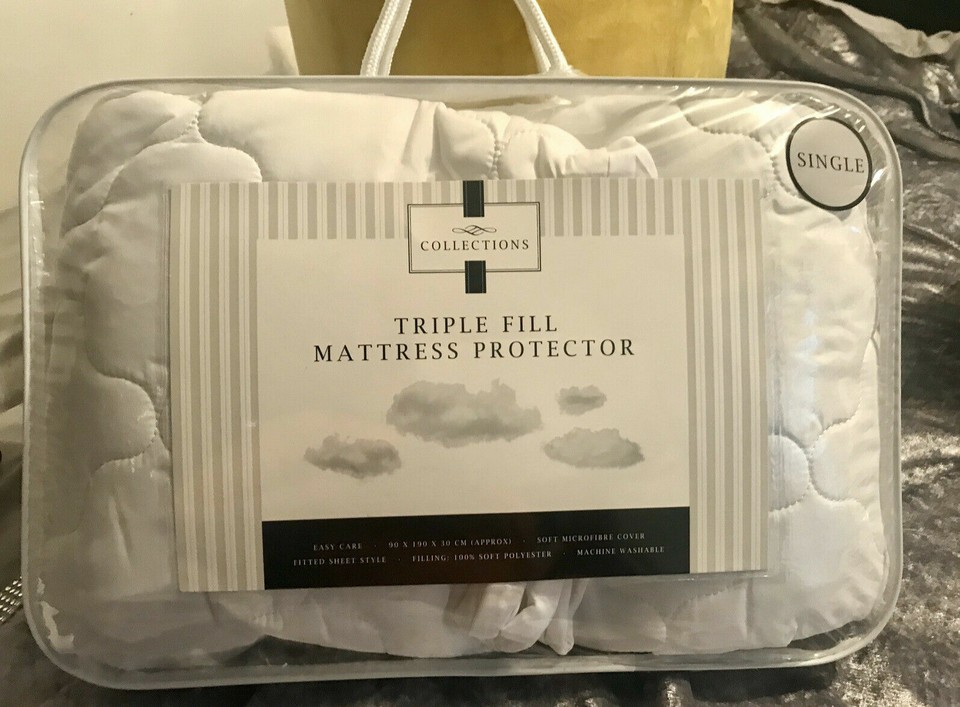 Triple Fill Mattress Protector Single/ Double Brand-New With Zipped ...