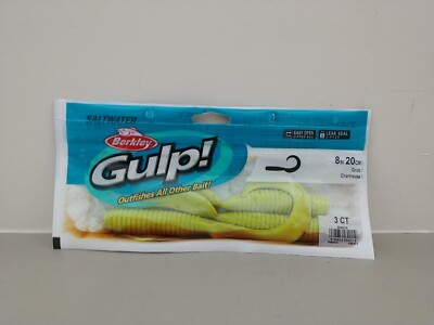 Berkley Gulp! Saltwater Grub - 8 Inch Chartreuse | eBay