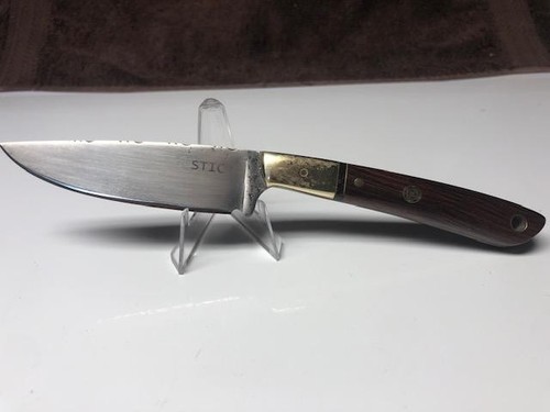 CUSTOM "STIC" SKINNER knife! ... GORGIOUS DARK Walnut...one of a kind ...