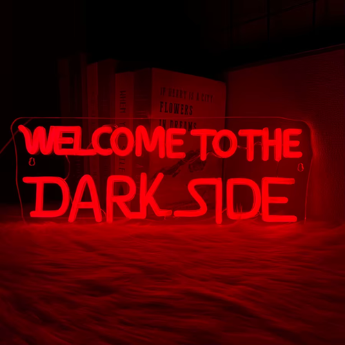 Welcome to the Dark Side Neon Sign, Letter Lamp Icon Usb Powered, Used ...