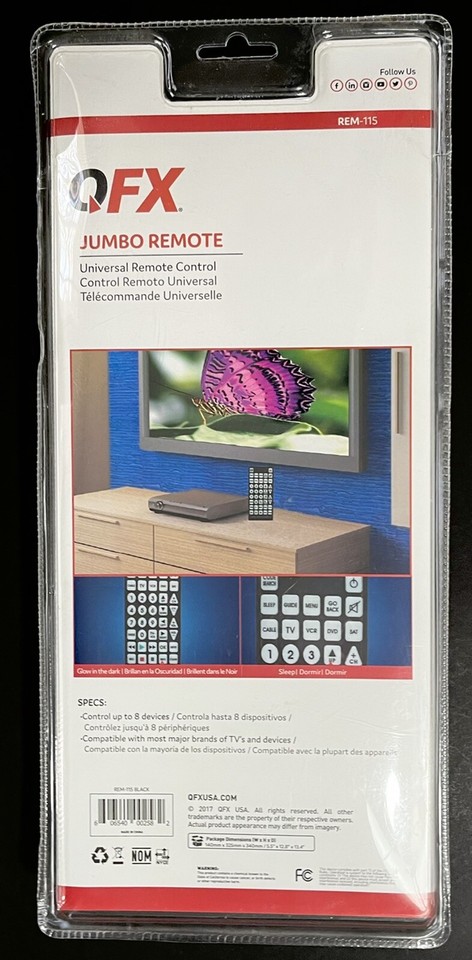 New Jumbo Remote Control Universal Remote Control Glow in the Dark by ...