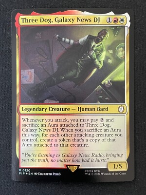 Three Dog, Galaxy News DJ Fallout Magic the Gathering (PIP) #120 Rare ...