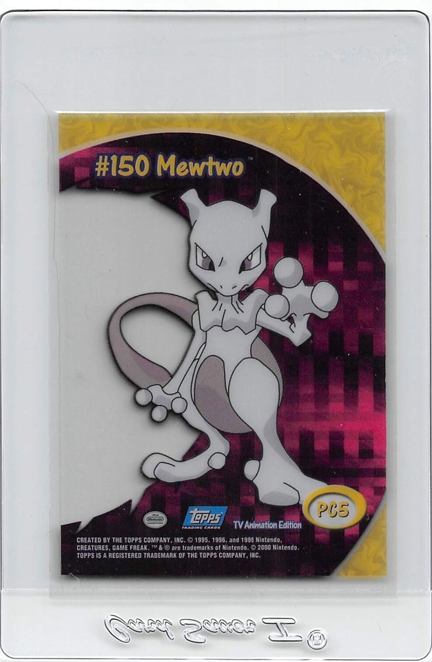 MEWTWO #150 PC5 - BLUE LOGO - translucent/clear - TOPPS POKEMON CARD ...