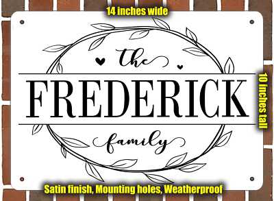 Frederick Family Decorative Metal Door or Wall Plaque (Style 1) | eBay