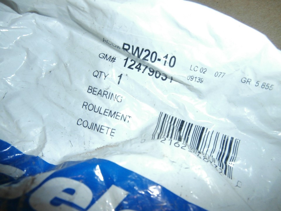 AC Delco RW20-10 GM 12479031 Axle Shaft Bearing | eBay