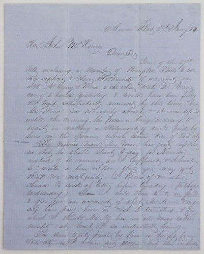 [CALIFORNIA-PIONEERS-GOLD MINERS] Original Letter by a Forty-Niner ...