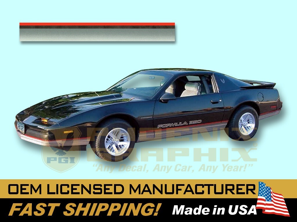 1989 1990 Pontiac Firebird Formula and 350 Lower Body Decals Stripes ...