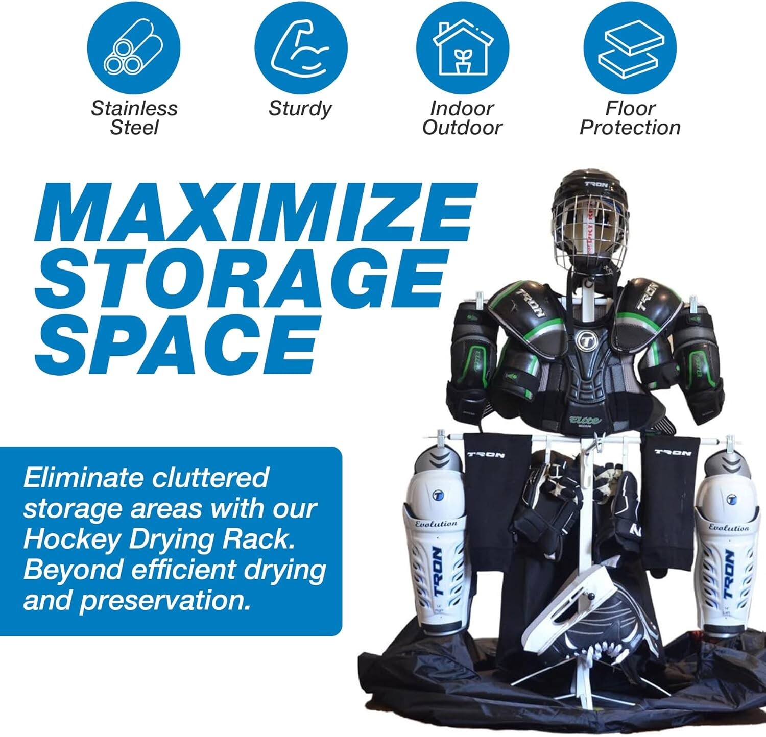 Wet Gear-Hockey Equipment Dryer Rack: Metal Model | eBay